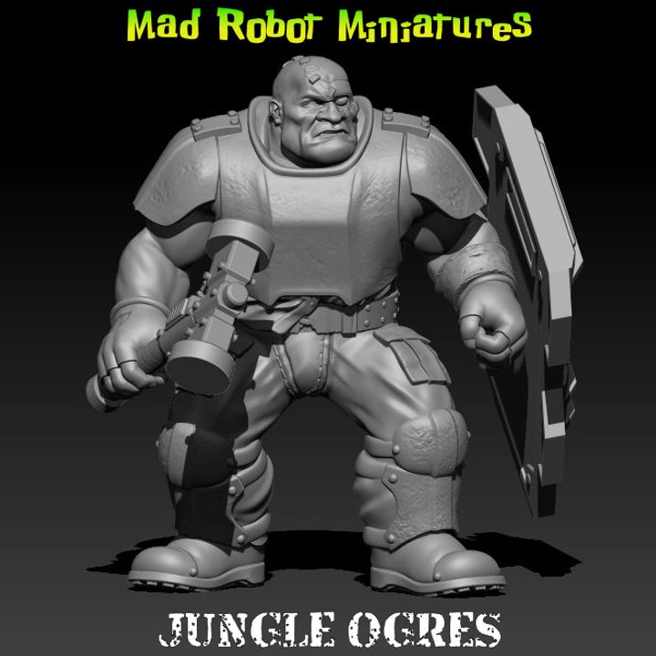 3D Printable Jungle Ogres by Mad Robot Miniatures